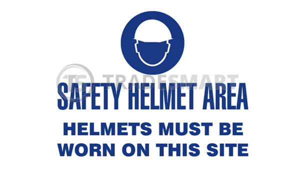 Safety Equipment Signage Safety Helmet Area | Tradesmart