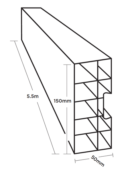 Plastic Boxing 150mm Rigid 5.5m| Tradesmart